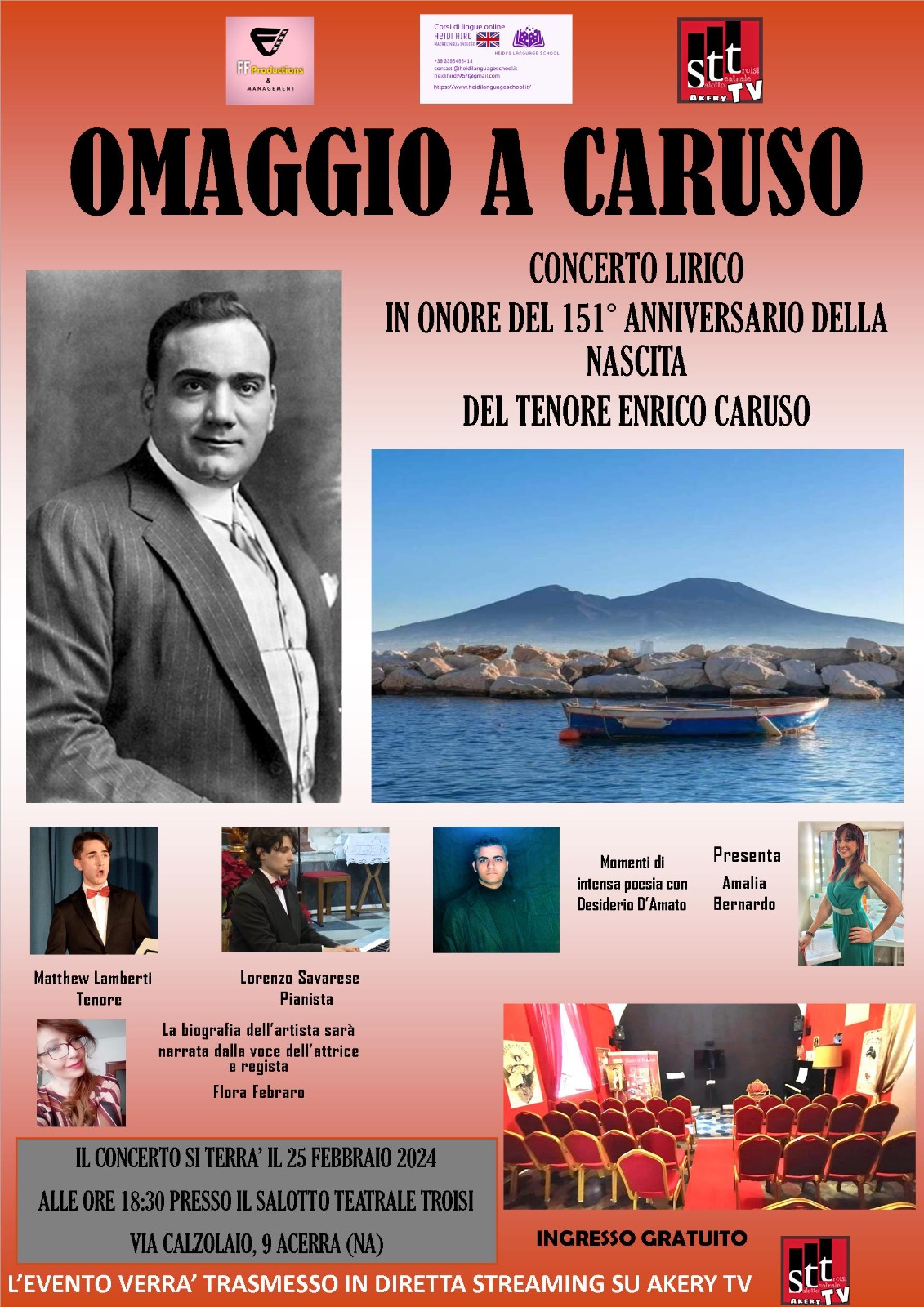 Omaggio a Caruso" il grande tributo al tenore Enrico Caruso. Concerto ...